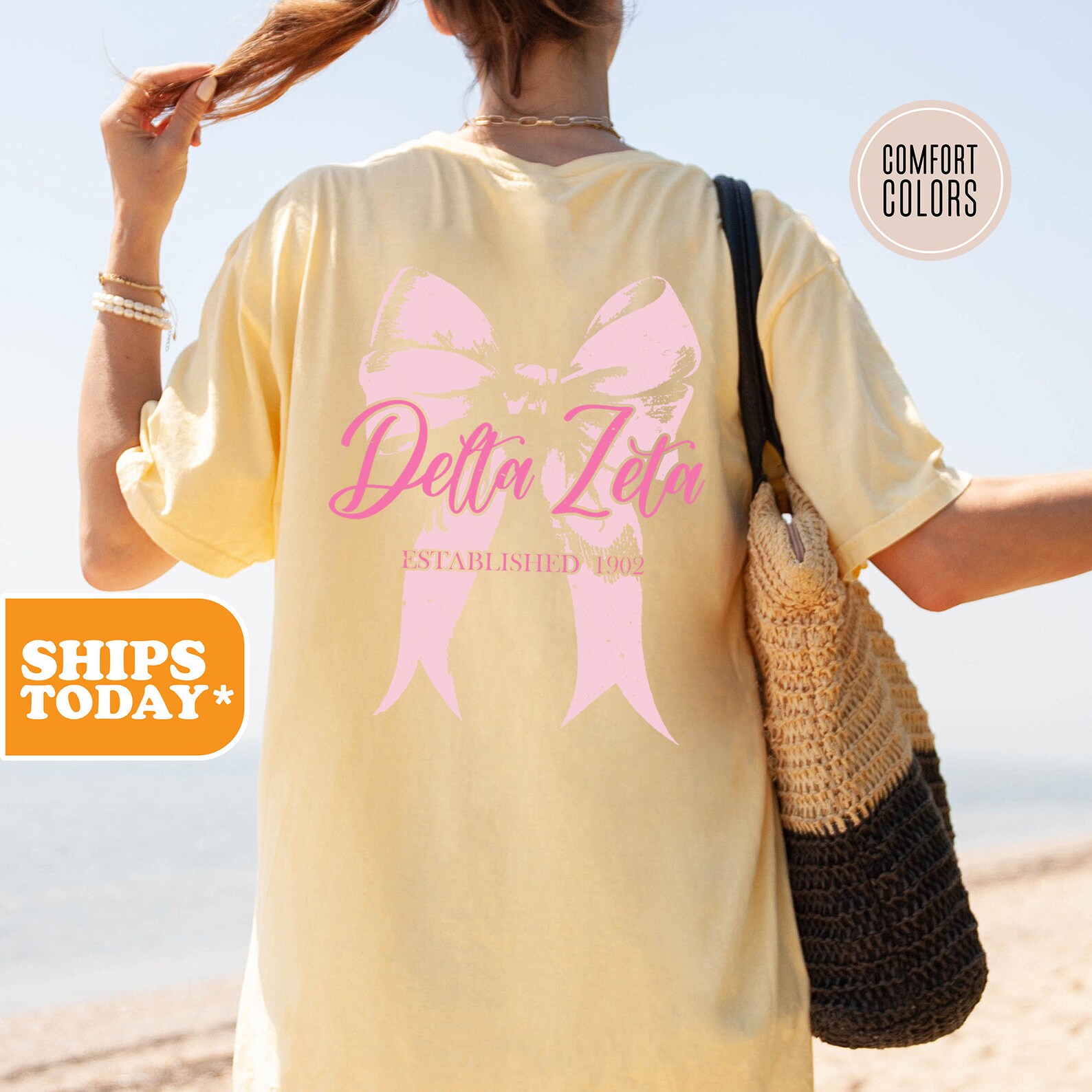 Delta Zeta Comfort Colors Sorority T-shirt | Dee Zee Greek Gifts ...