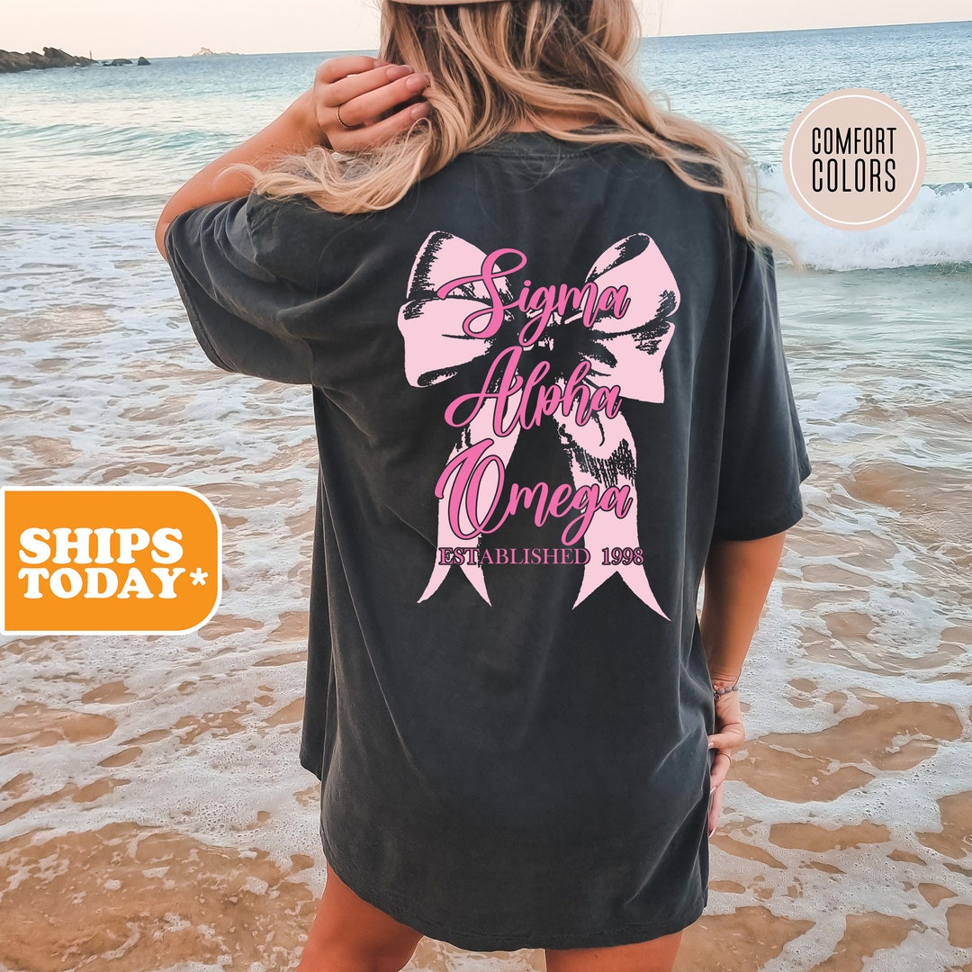Sigma Alpha Omega Comfort Colors Sorority T-shirt | Custom Sorority ...