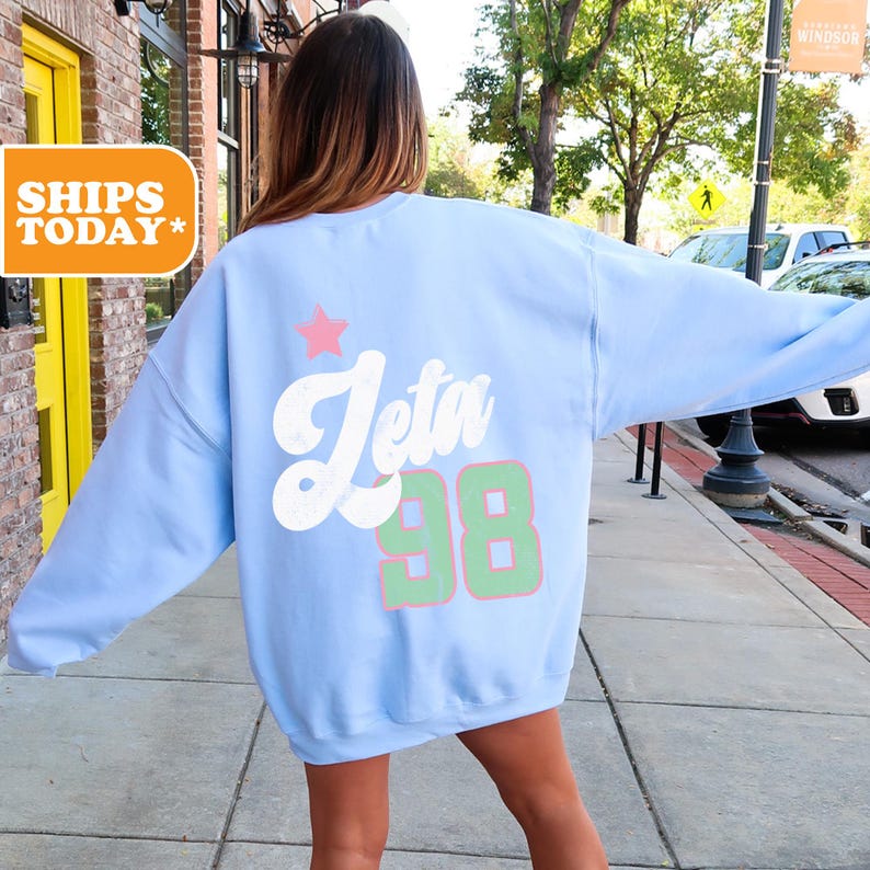 Zeta Tau Alpha Retro Bloom Sorority Sweatshirt | ZETA Preppy Hoodie ...