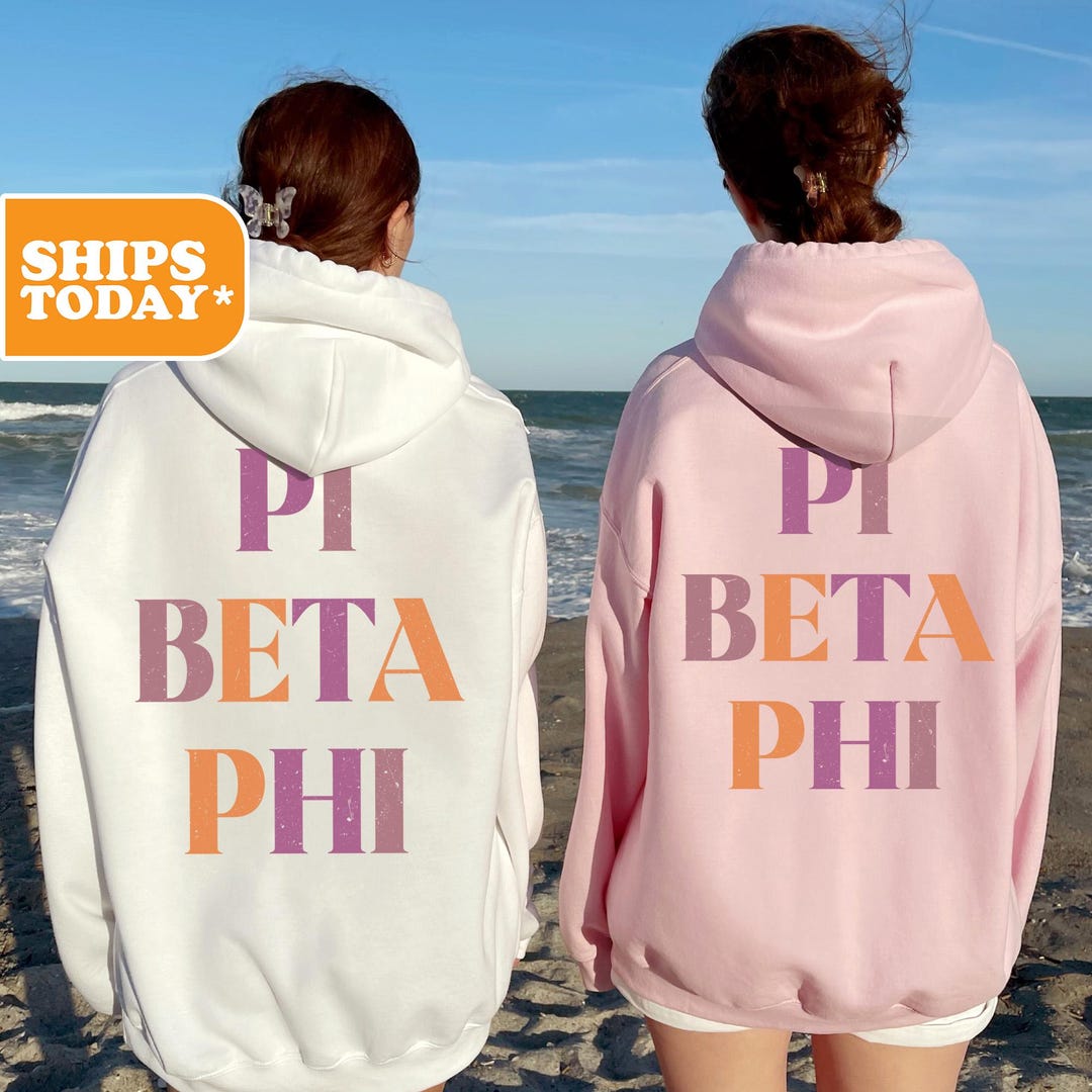 Pi Beta Phi Bold Stacked Sorority Sweatshirt | Pi Phi Crewneck ...