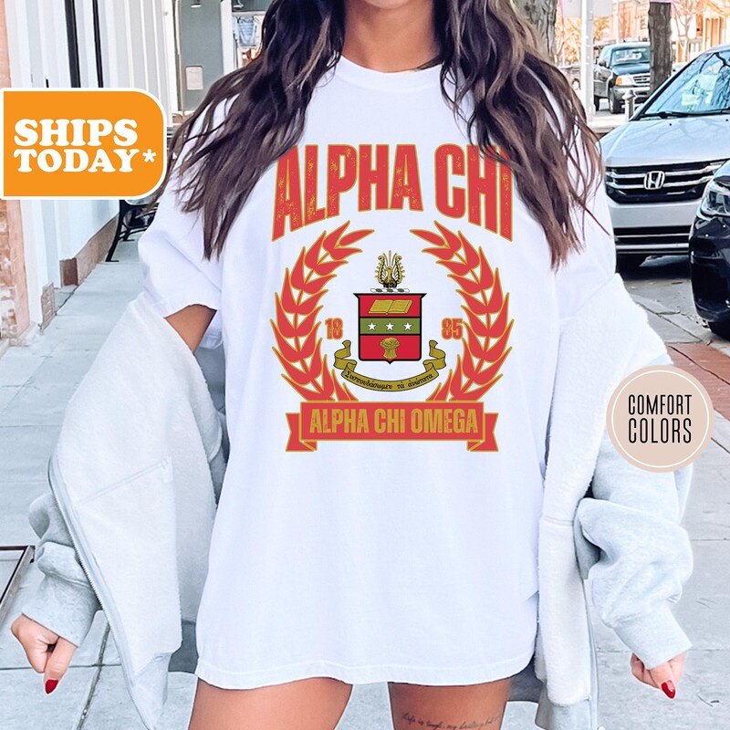 Chi Omega Crest Shirt - Etsy