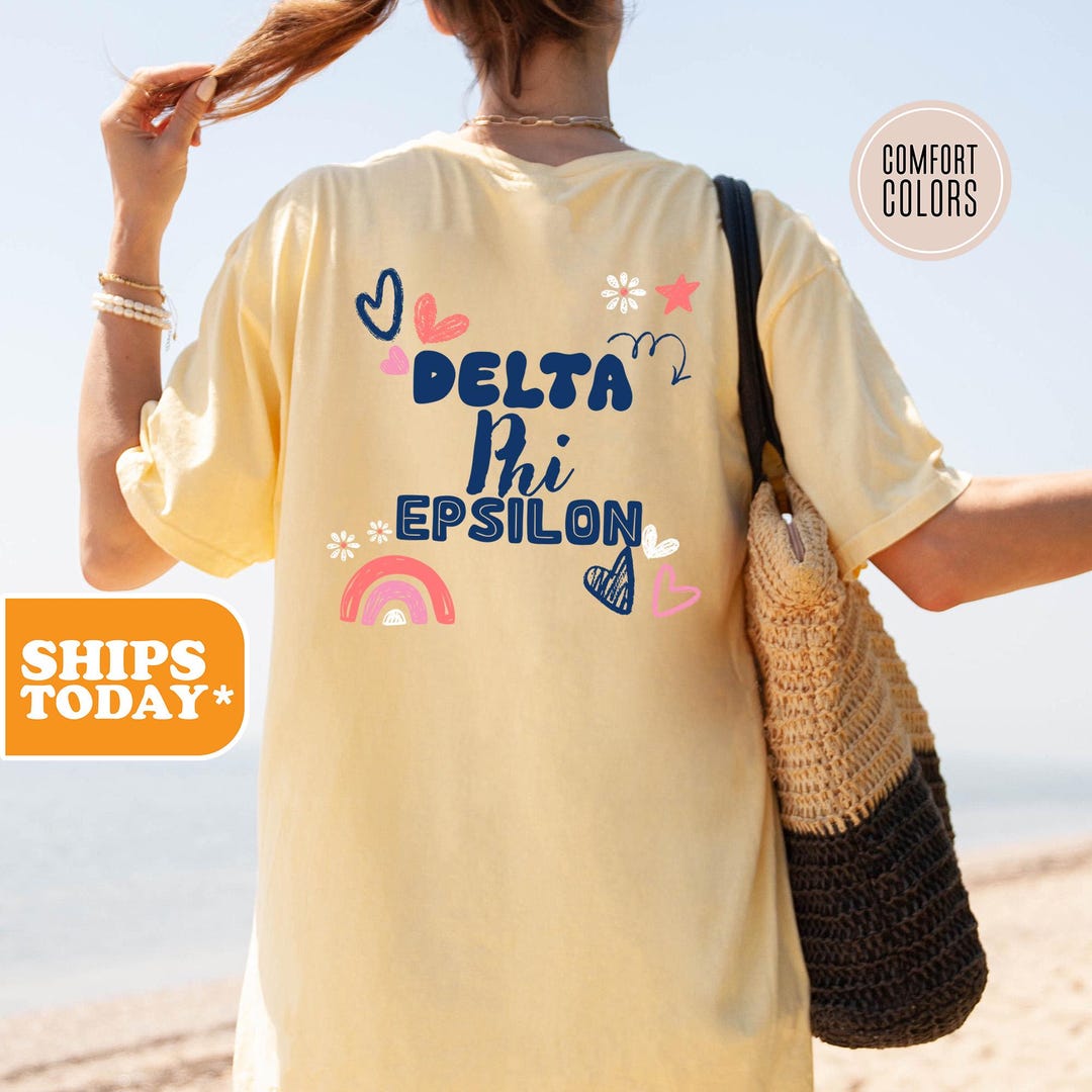 Delta Phi Epsilon Bold and Bright Comfort Colors Sorority T-shirt ...