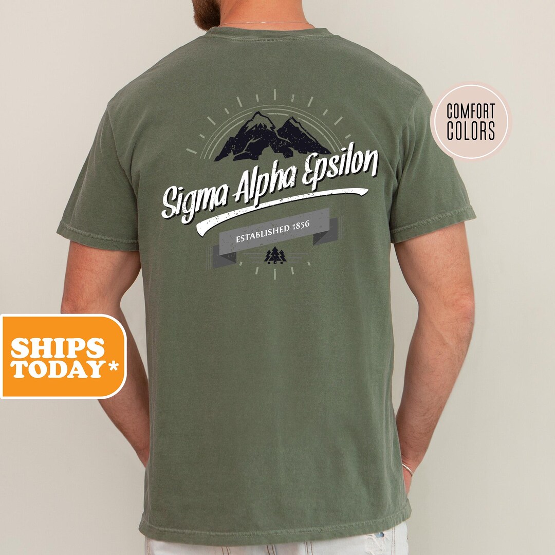 Sigma Alpha Epsilon Mountain Retreat Comfort Colors Fraternity T-shirt ...