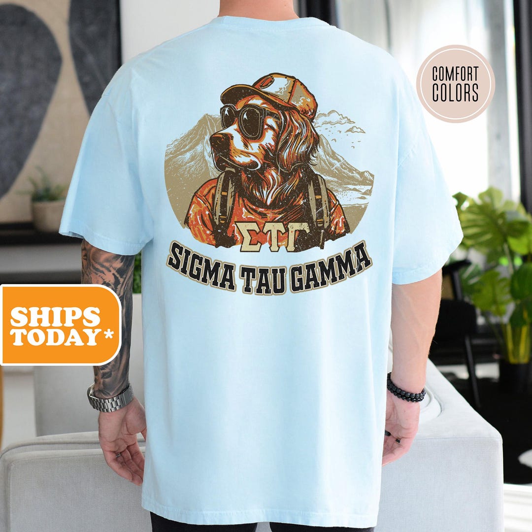 Sigma Tau Gamma Loyal Paw Comfort Colors Fraternity T-shirt | Sig Tau ...