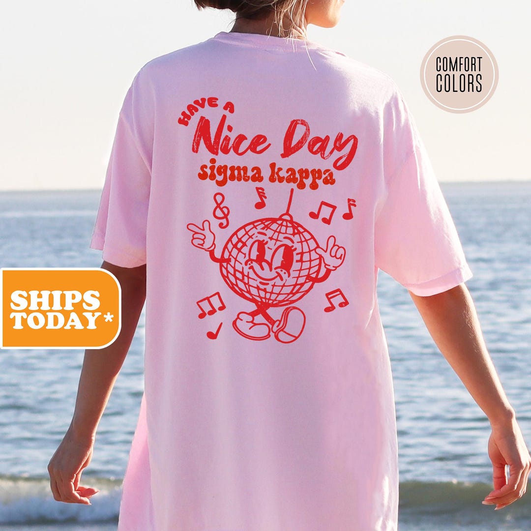 Sigma Kappa Comfort Colors Sorority T-shirt Sig Kap Sorority Letters ...