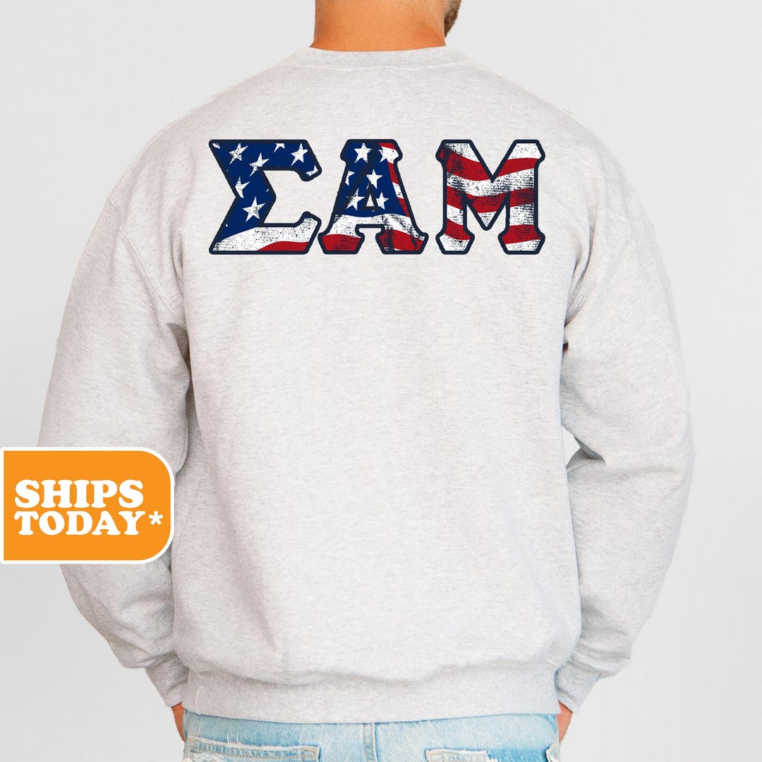 Sigma Alpha Mu Red White Greek Fraternity Sweatshirt | Sammy Fraternity ...