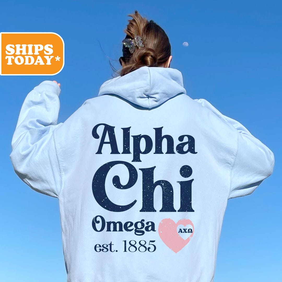 Alpha Chi Omega Faded Love Sorority Sweatshirt | ACHIO Greek Letters ...