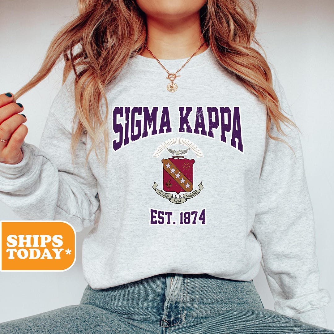 Sigma Kappa Legacy Luxe Sorority Sweatshirt | Sig Kap Sorority Crest ...