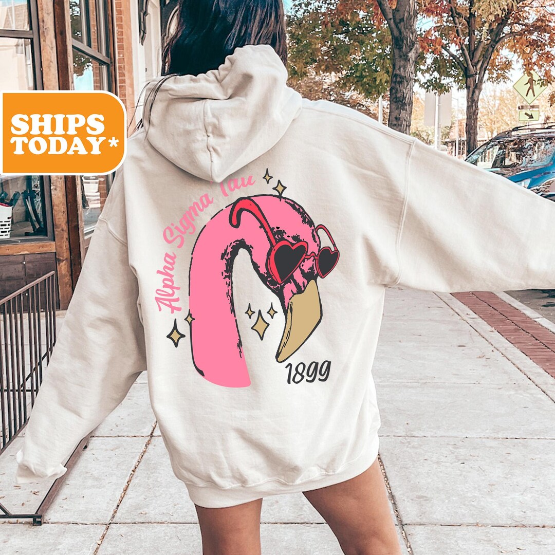 Alpha Sigma Tau Sassy Shades Sorority Sweatshirt | Alpha Tau Crewneck ...