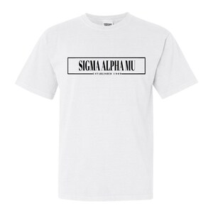 Sigma Alpha Mu Comfort Colors T-shirt Sammy Fraternal Block Shirt - Etsy