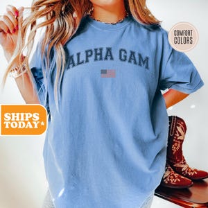 Alpha Gamma Delta Stars United Comfort Colors Sorority T-shirt | Alpha Gam Sorority Merch | Big ...