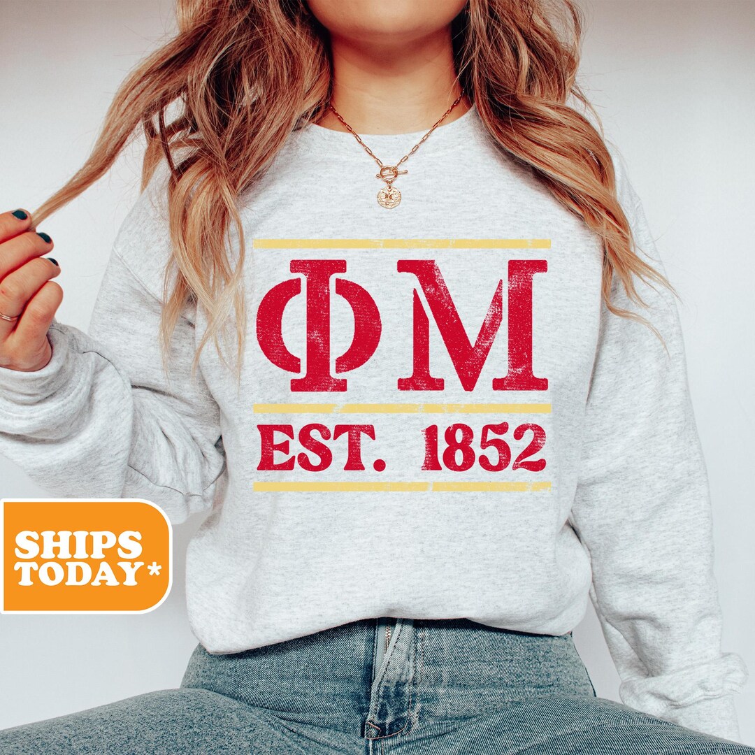 Phi Mu Luminous Letters Sorority Sweatshirt | Phi Mu Sorority Hoodie ...
