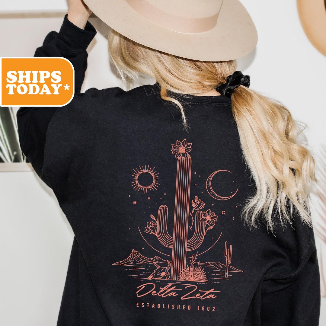 Delta Zeta Desert Bloom Sorority Sweatshirt | Dee Zee Crewneck ...