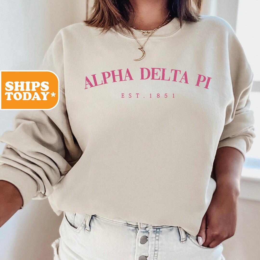Alpha Delta Pi Sorority Sweatshirt | ADPI Sorority Hoodie | Crewneck ...