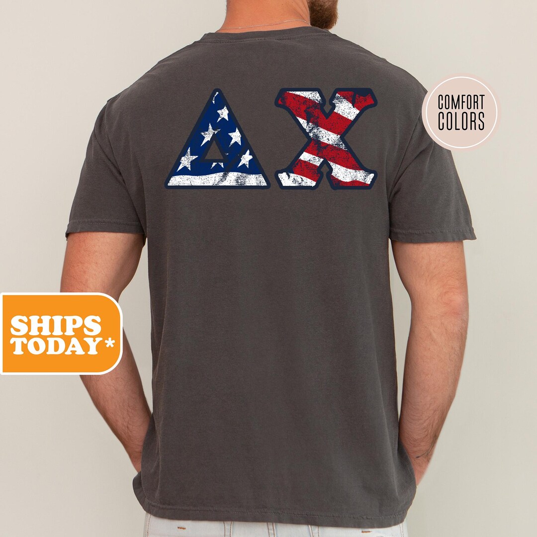 Delta Chi Red White Greek Comfort Colors Fraternity T-shirt | D-chi ...