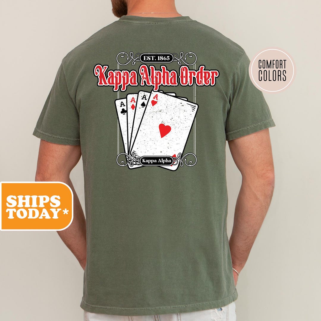Kappa Alpha Order Alpha Spades Comfort Colors Fraternity T-shirt ...