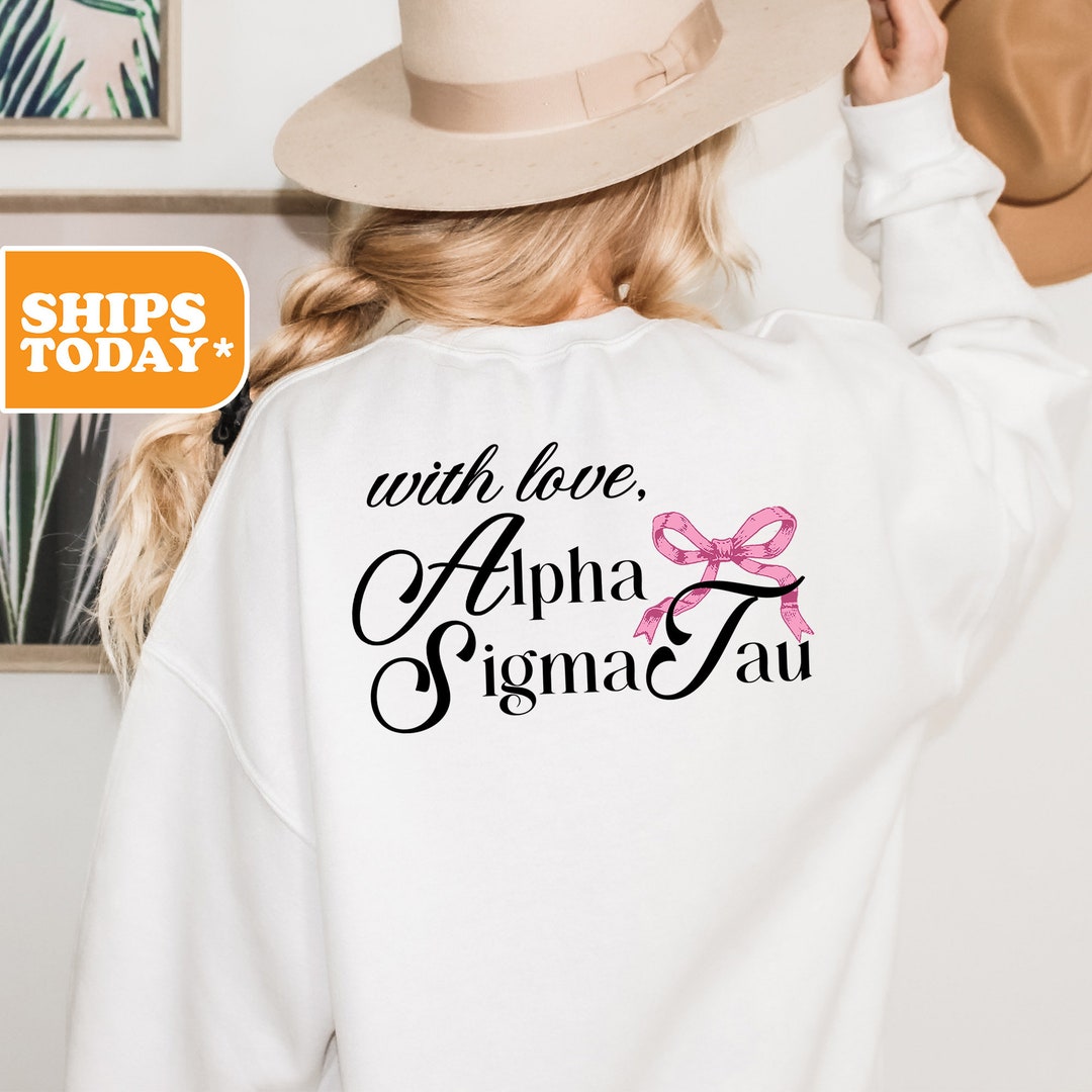 Alpha Sigma Tau Sorority Sweatshirt | Alpha Sigma Tau Sorority Letters | Greek Gifts | Sorority ...