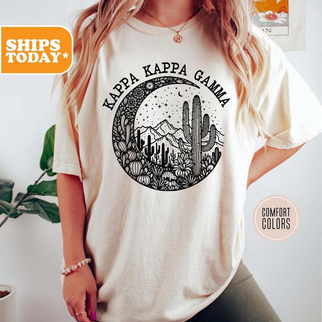 Kappa Kappa Gamma Nightscape Comfort Colors Sorority T-shirt | Kappa ...