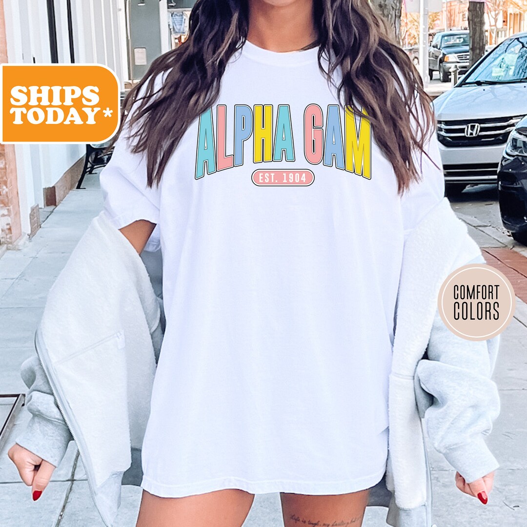 Alpha Gamma Delta Comfort Colors Sorority T-shirt Alpha Gam Big Little ...