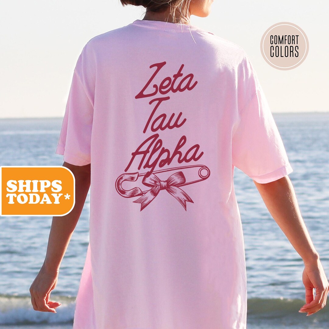 Zeta Tau Alpha Tied Together Comfort Colors Sorority T-shirt | ZETA ...