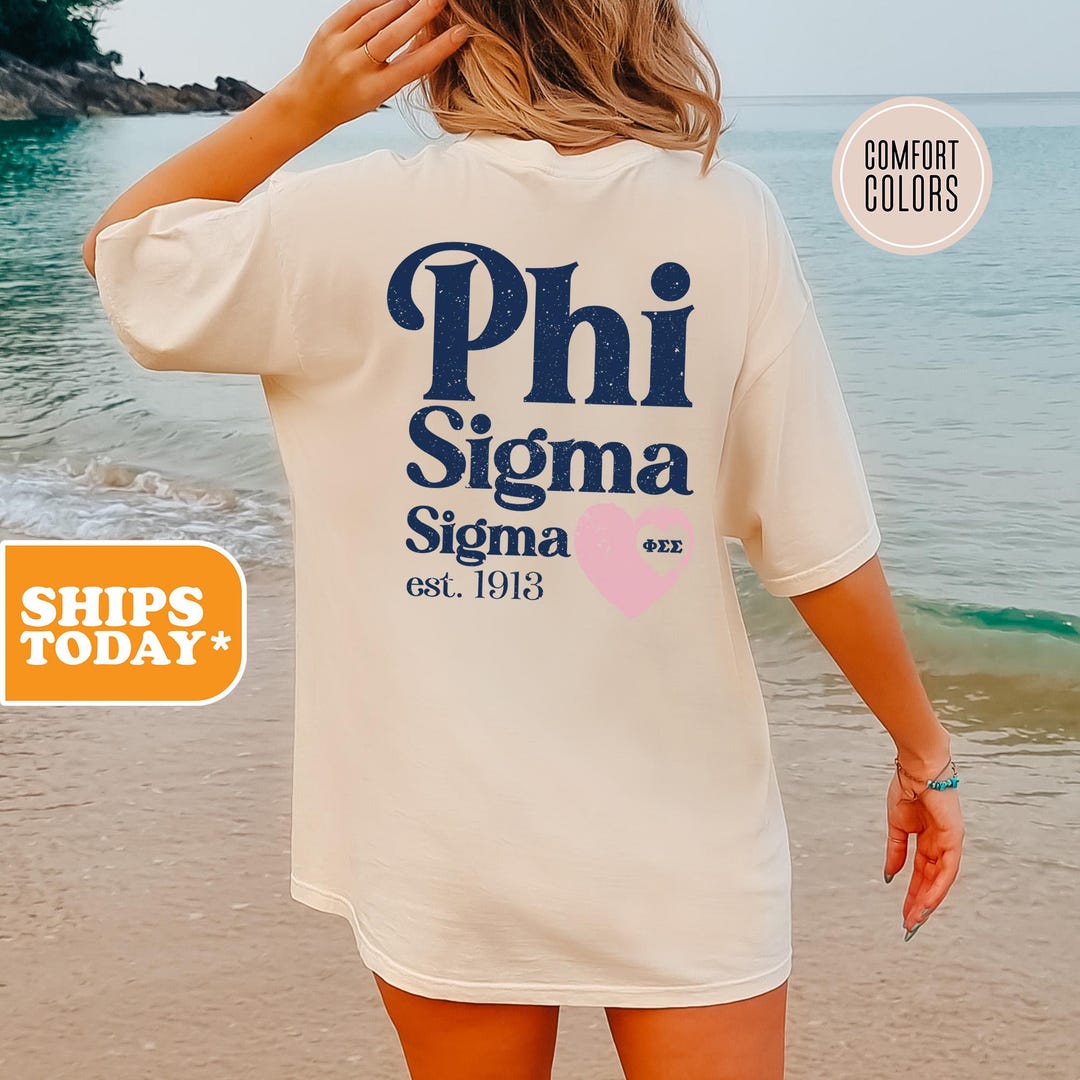 Phi Sigma Sigma Faded Love Comfort Colors Sorority T-shirt | Phi Sig ...