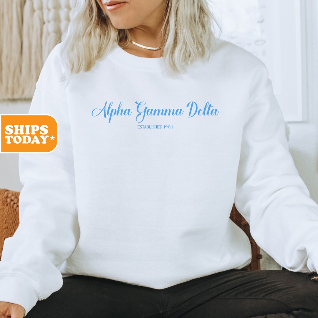 Alpha Gamma Delta Sorority Sweatshirt Alpha Gam Aesthetic Hoodie Comfy ...