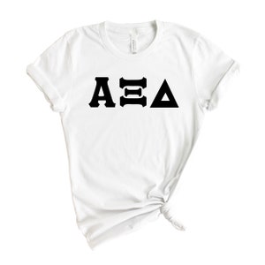 Alpha Xi Delta T-shirt AXID Basic Black Letters Shirt Alpha Xi Delta ...