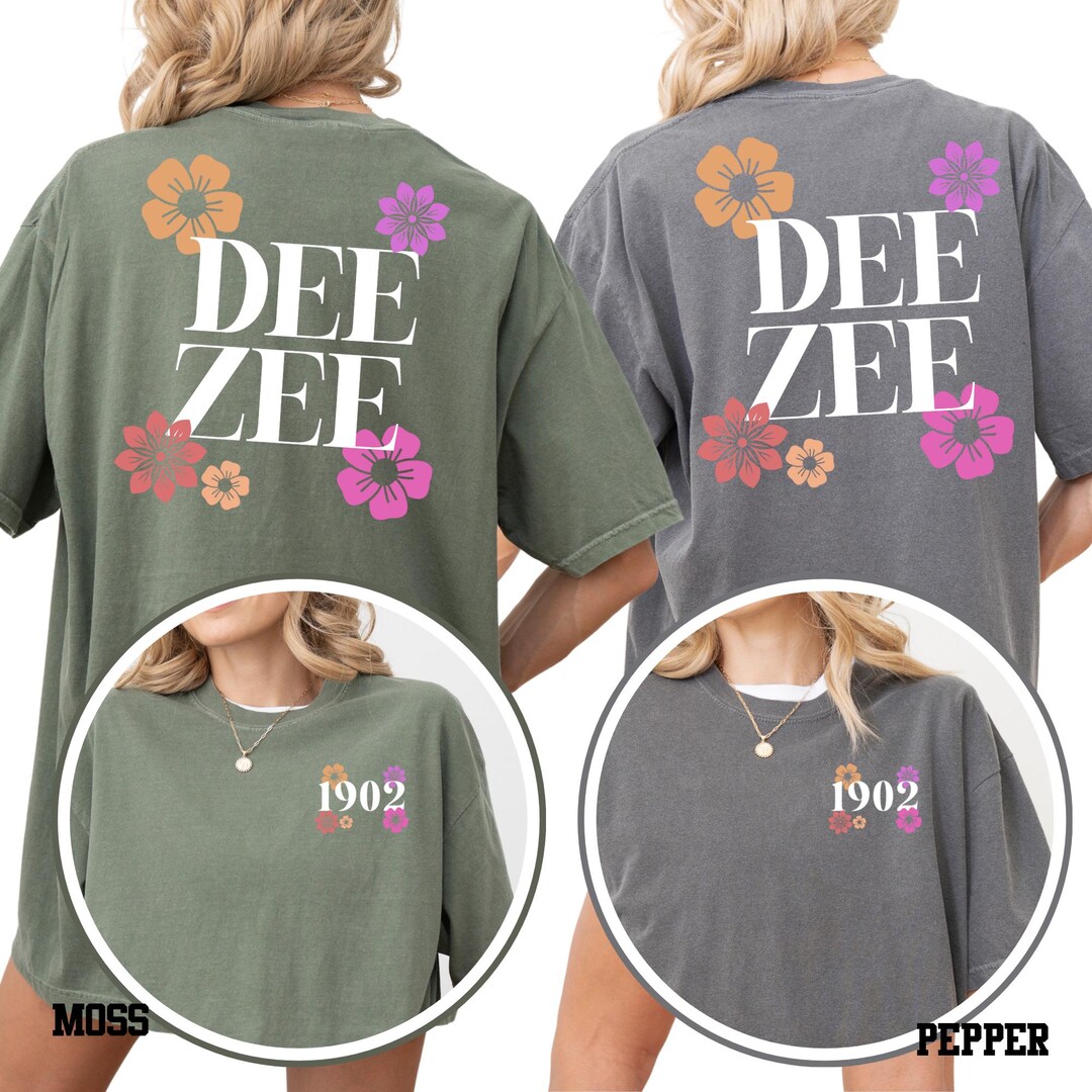 Delta Zeta Blossoms Comfort Colors Sorority T-shirt | Dee Zee Sorority ...