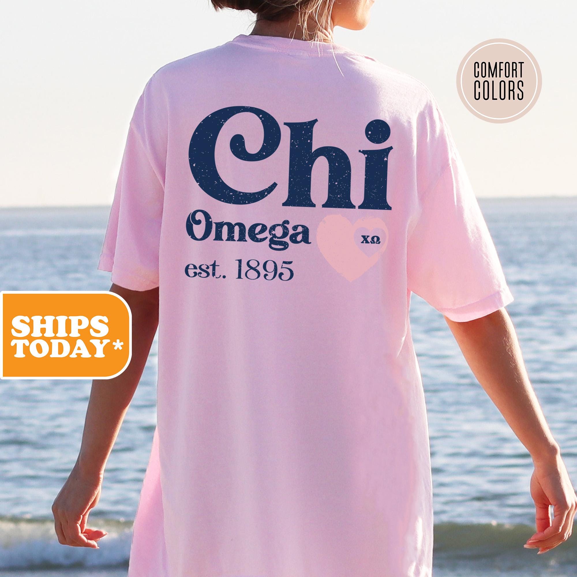 Chi Omega Faded Love Comfort Colors Sorority T-shirt | Chi O Trendy ...