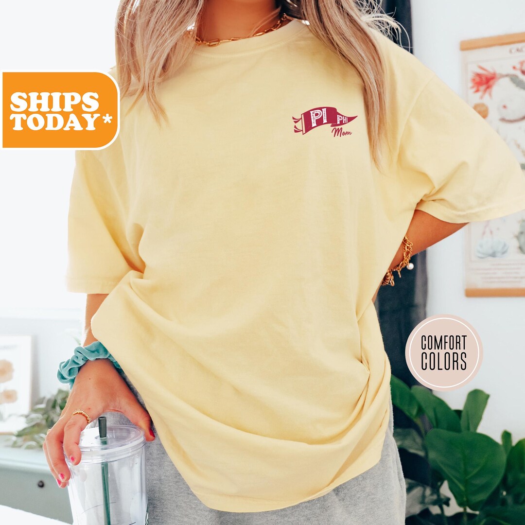 Pi Beta Phi Mom Squad Comfort Colors Sorority T-shirt | Pi Phi Mom ...