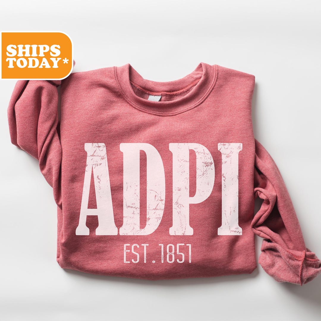 Alpha Delta Pi Sorority Sweatshirt | ADPI Sorority Letters | Greek ...