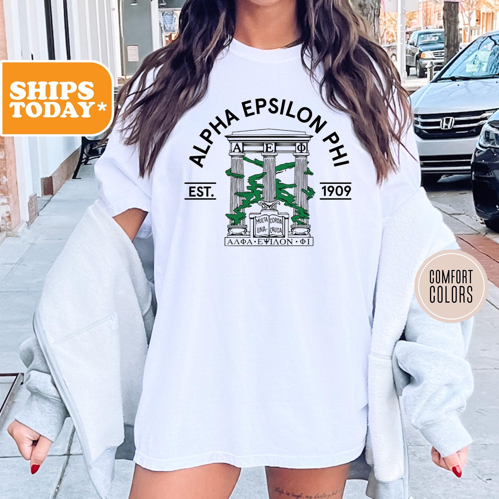 Alpha Epsilon Phi Comfort Colors Sorority T-shirt | AEPHI Greek Gifts ...