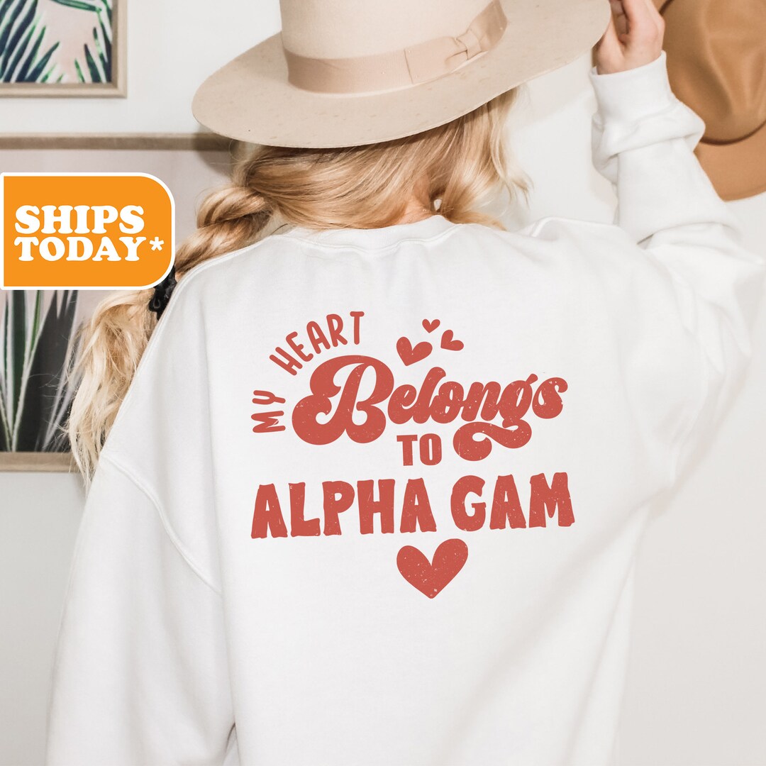 Alpha Gamma Delta Sorority Sweatshirt Alpha Gam Greek Letters Sorority ...