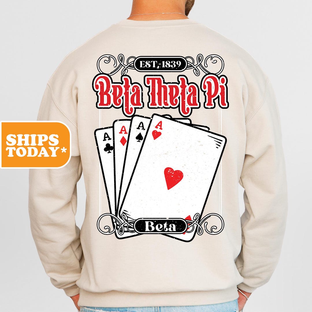 Beta Theta Pi Alpha Spades Fraternity Sweatshirt | Beta Fraternity ...