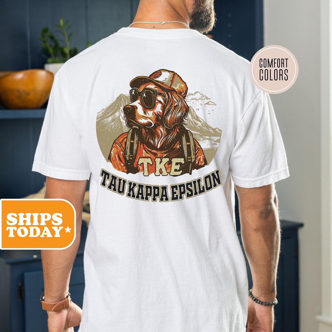 Tau Kappa Epsilon Loyal Paw Comfort Colors Fraternity T-shirt | TKE ...