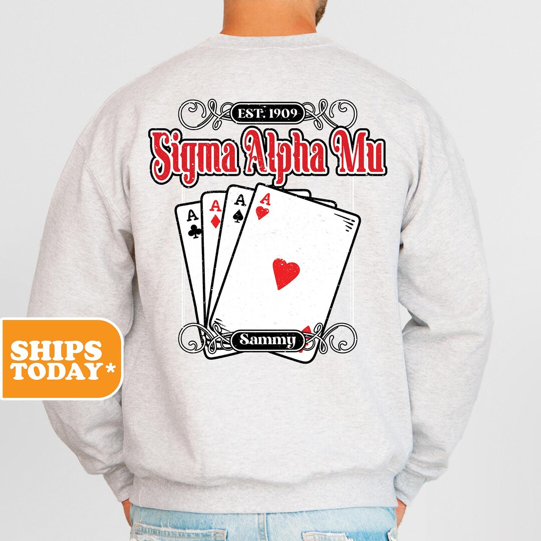 Sigma Alpha Mu Alpha Spades Fraternity Sweatshirt | Sammy Fraternity ...