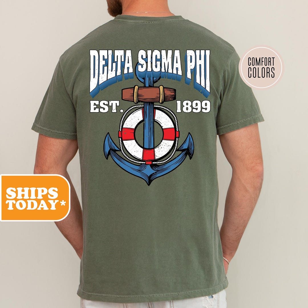Delta Sigma Phi Nautical Pride Comfort Colors Fraternity T-shirt ...
