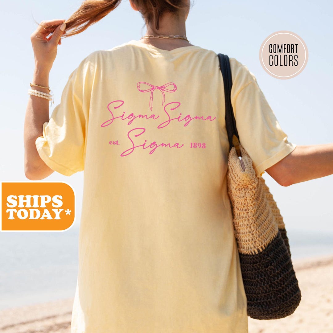 Sigma Sigma Sigma Comfort Colors Sorority T-shirt | Tri Sigma Big ...