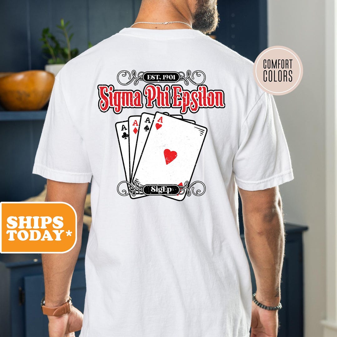 Sigma Phi Epsilon Alpha Spades Comfort Colors Fraternity T-shirt ...
