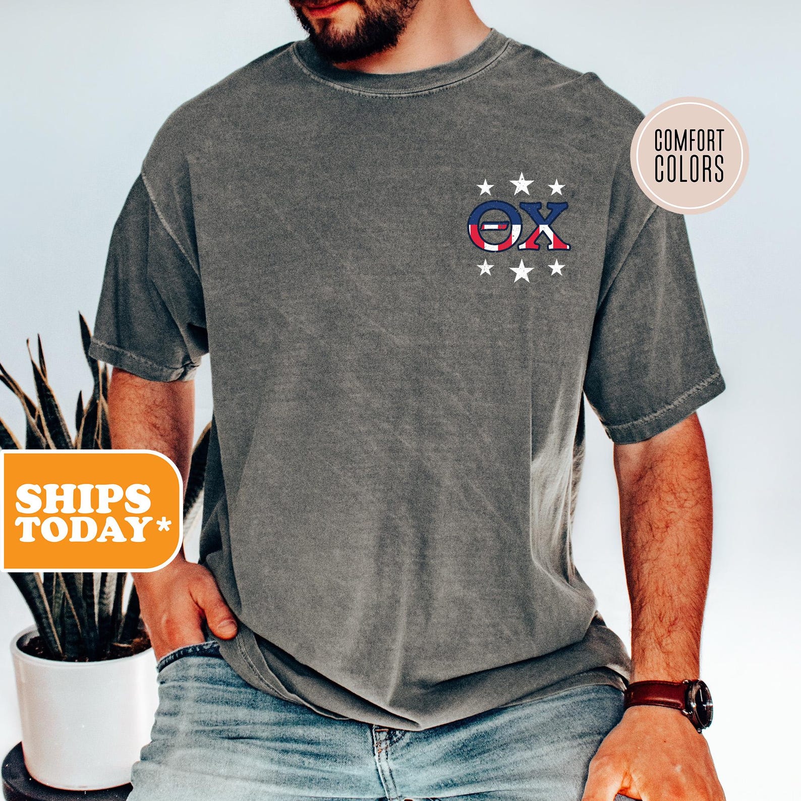 Theta Chi Mountain Peak Comfort Colors Fraternity T-shirt | Theta Chi ...