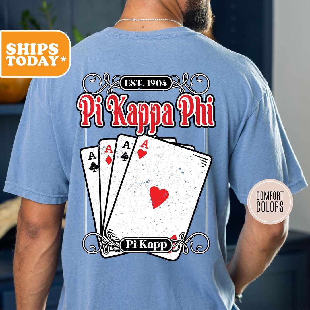 Pi Kappa Phi Alpha Spades Comfort Colors Fraternity T-shirt | Pi Kapp ...