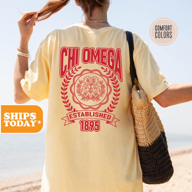 Chi Omega Crest Shirt - Etsy