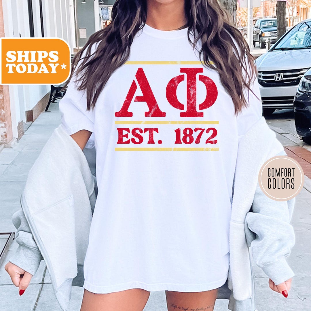 Alpha Phi Comfort Colors Sorority T-shirt | APHI Sorority Merch ...