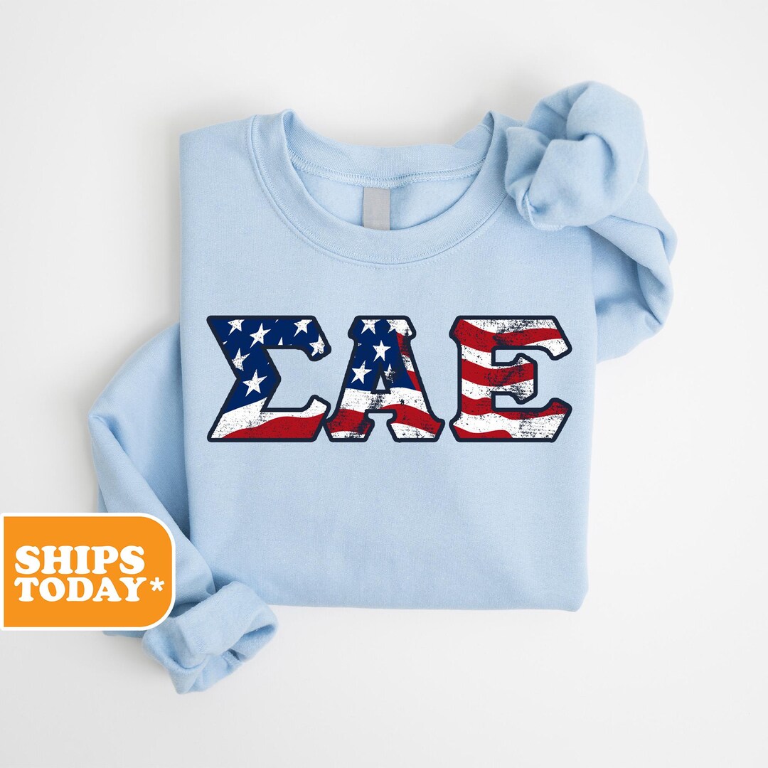 Sigma Alpha Epsilon Retro Flag Fraternity Sweatshirt | SAE Fraternity ...
