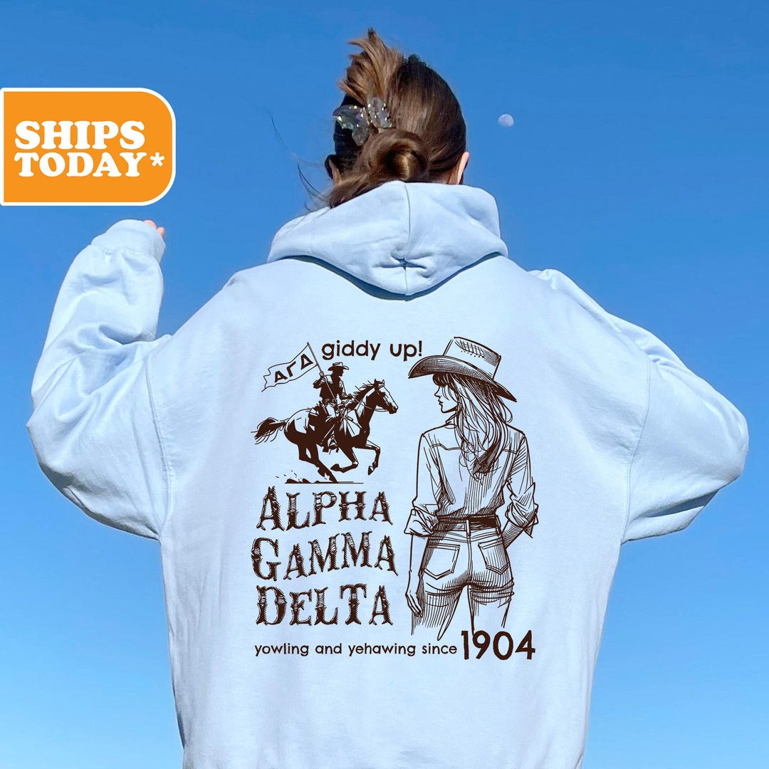 Alpha Gamma Delta Sorority Sweatshirt | Alpha Gam Western Crewneck | Greek Letters | Sorority ...