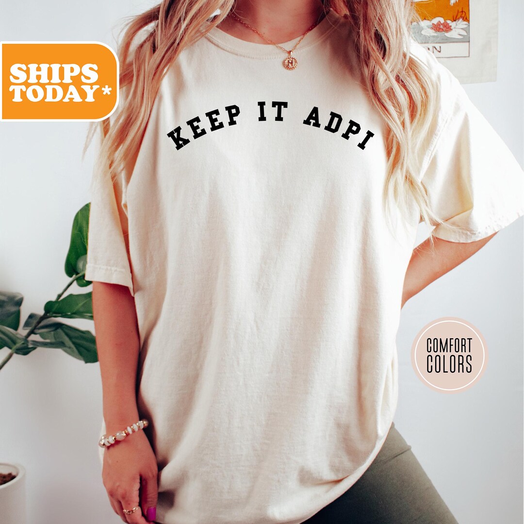 Alpha Delta Pi Comfort Colors Sorority T-shirt | ADPI Sorority Letters ...