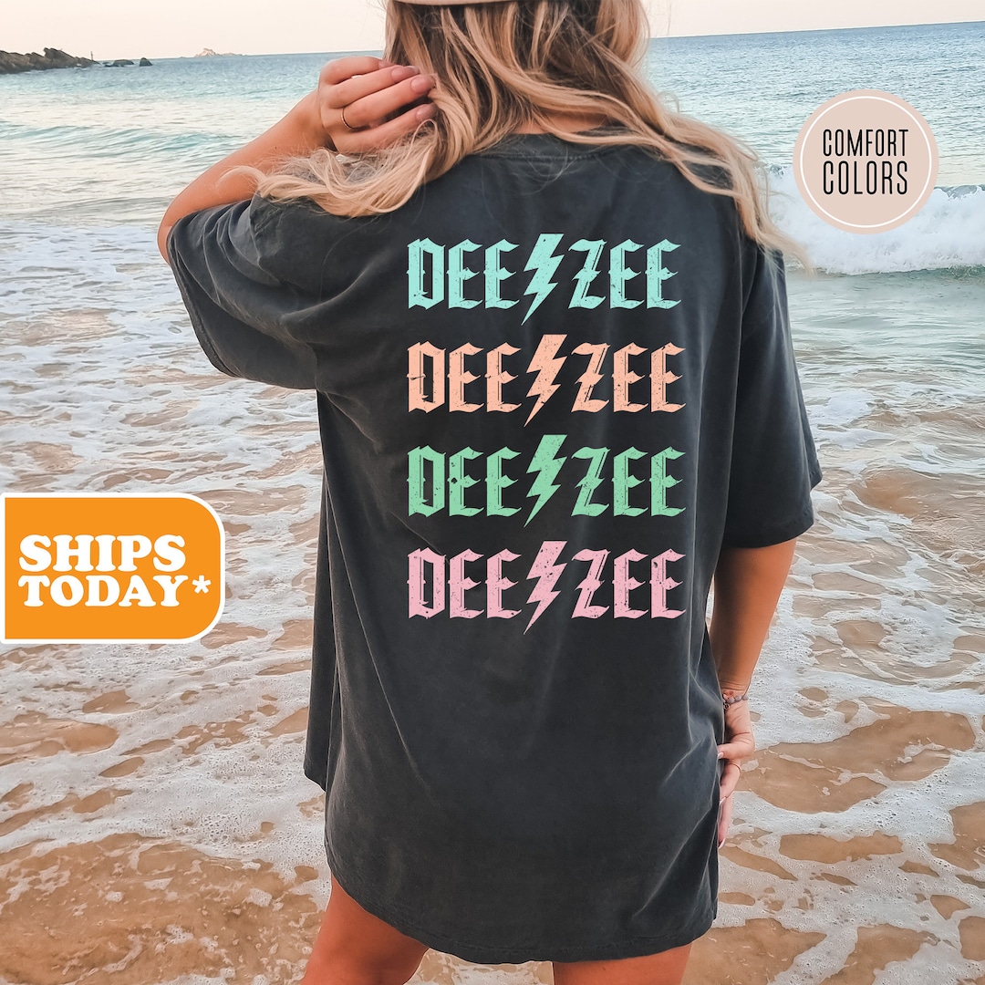 Delta Zeta Comfort Colors Sorority T-shirt | Dee Zee Sorority Letters ...