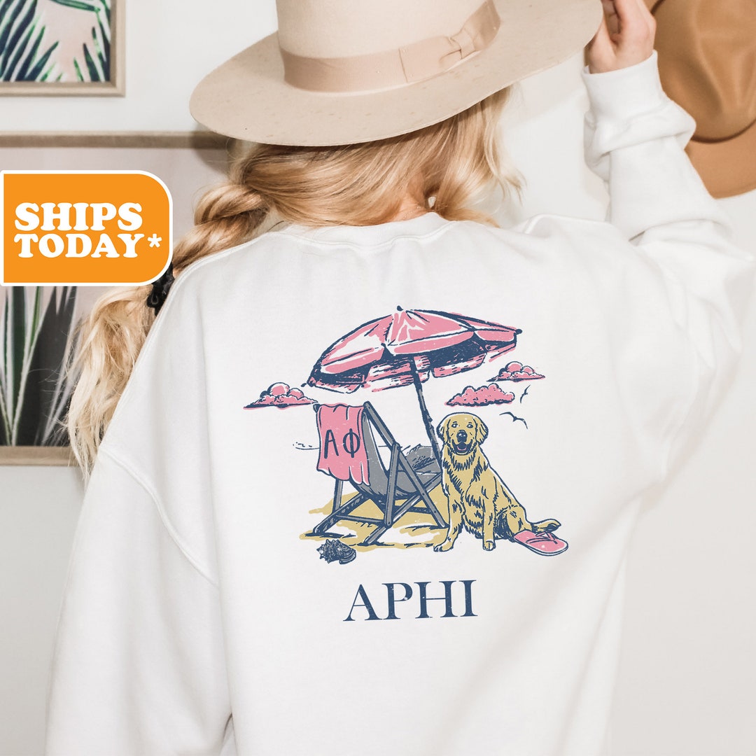 Alpha Phi Beach Bliss Sorority Sweatshirt | APHI Greek Letters ...