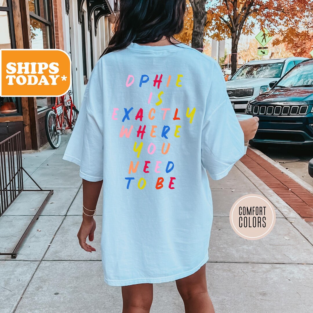 Delta Phi Epsilon Colorful Faded Comfort Colors Sorority T-shirt ...