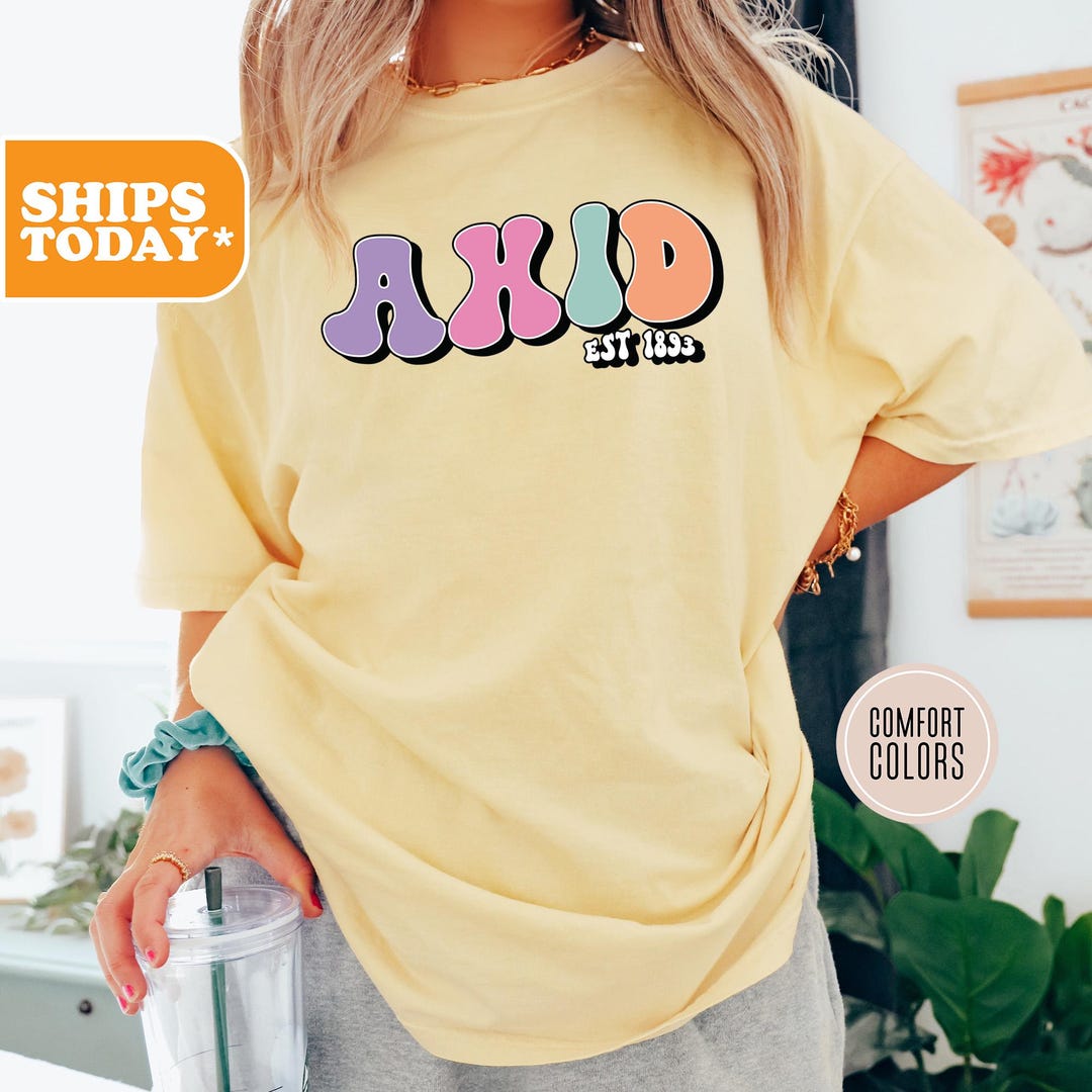 Alpha Xi Delta Groovy Comfort Colors Sorority T-shirt | AXID Sorority ...